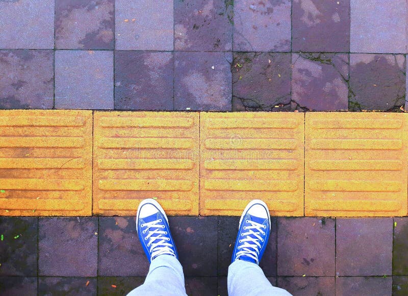 Guiding Block or Guide Way, Which is a Sign Specifically for Persons ...