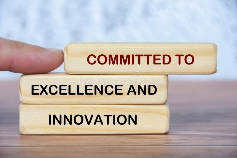 A Guiding Finger Presses Forward the Idea of Commitment To Excellence and Innovation ...