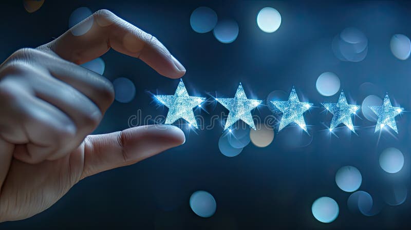 Guiding Hand Points To Celestial Star Stock Photo - Image of bright ...