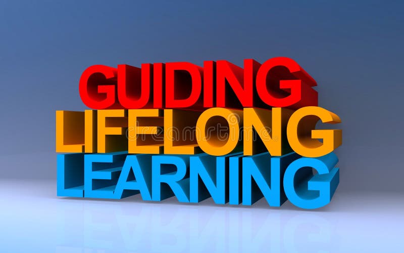 Guiding Lifelong Learning on Blue Stock Illustration - Illustration of ...