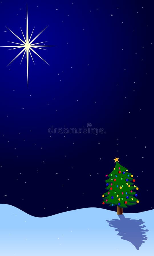 Guiding Light of Christmas stock illustration. Illustration of tree ...