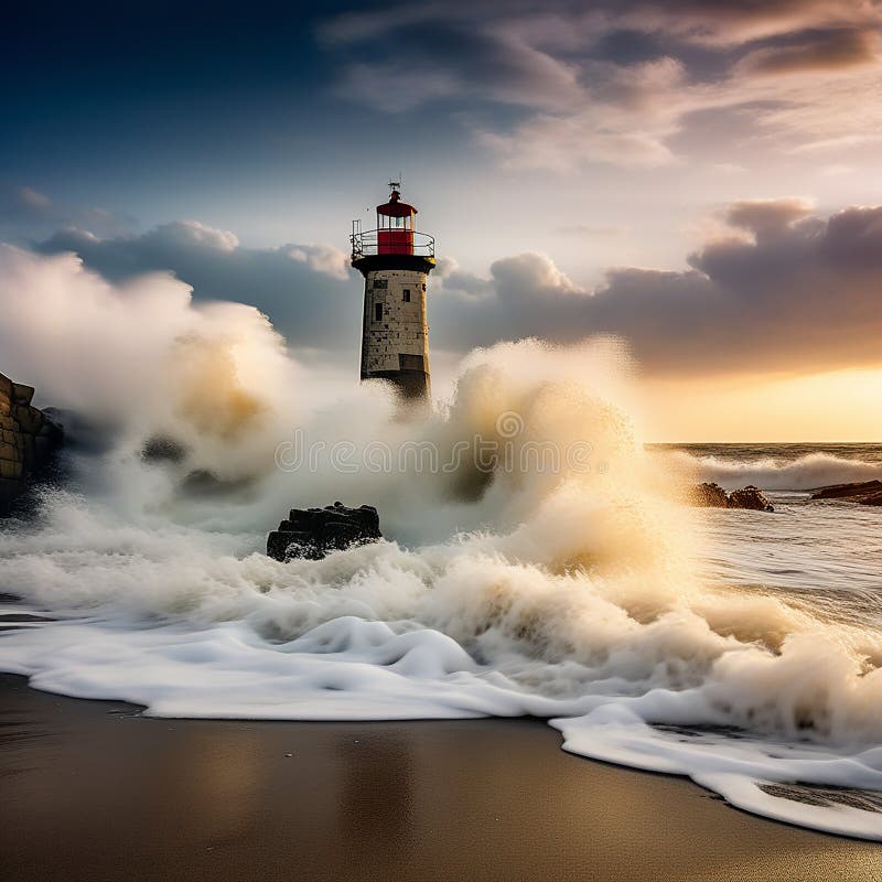 Guiding Light in Motion: Long Exposure Unveils Sea Wave Foam at the ...