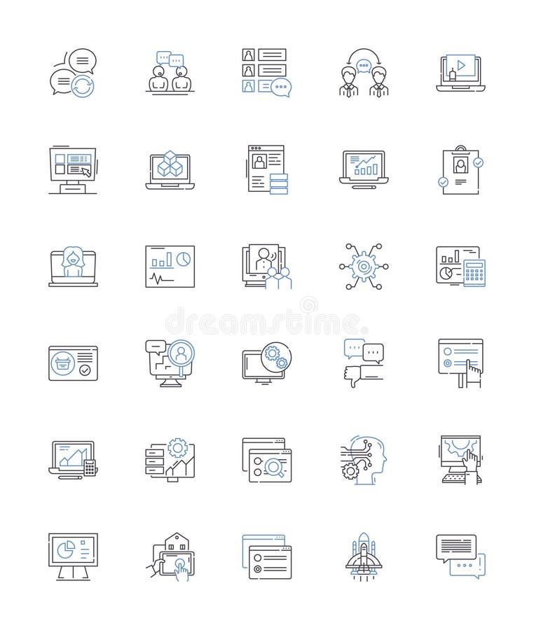 Guiding Line Icons Collection. Leadership, Mentorship, Navigation ...