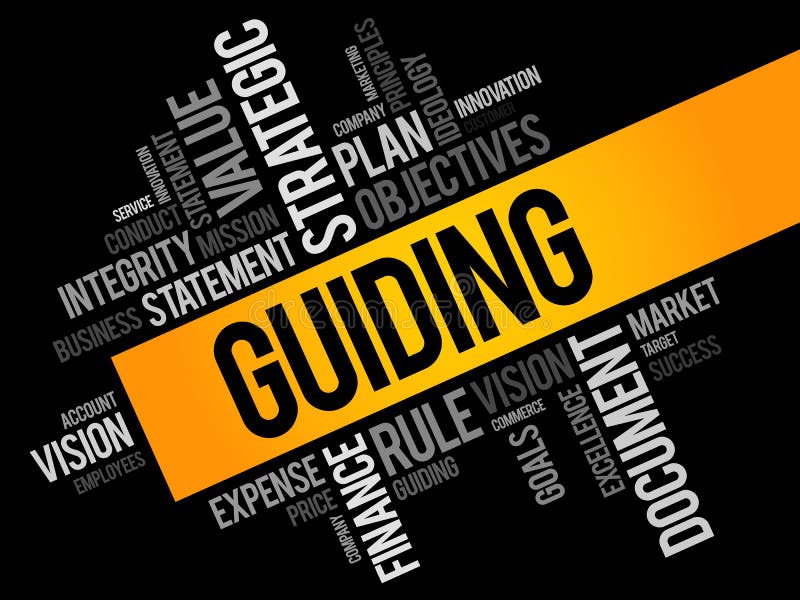 Guiding word cloud stock illustration. Illustration of call - 199552312