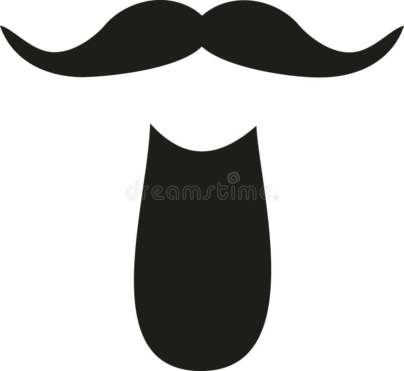 Guidon De Moustache Avec Chin Puff Illustration de Vecteur ...