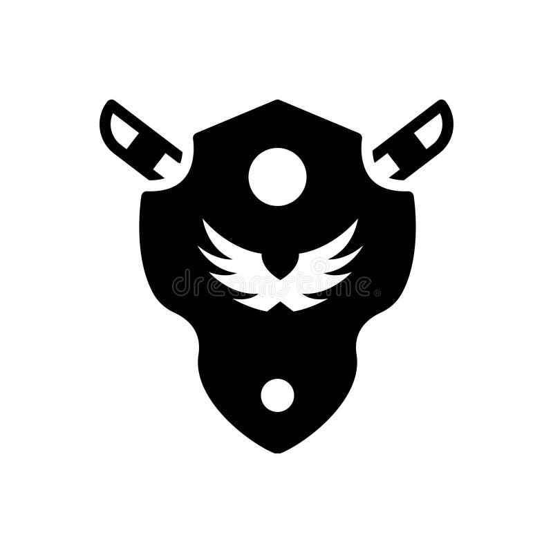 Black Solid Icon for Guild, Game and Badge Stock Vector - Illustration ...