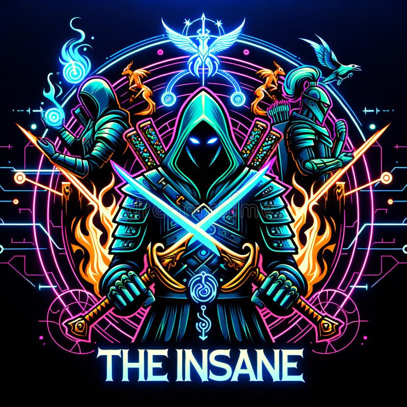 Guild "the Insane" Logo. Generated by AI. Stock Illustration ...