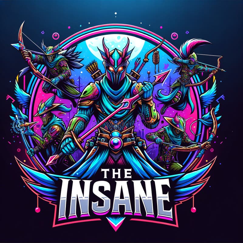 Guild "the Insane" Logo. Generated by AI Stock Illustration ...