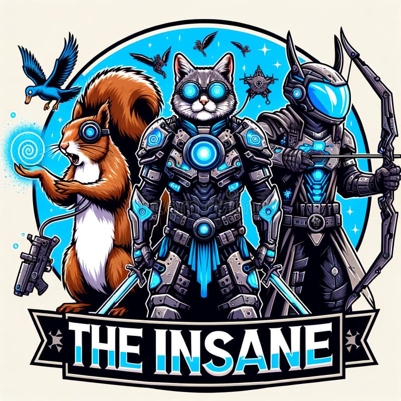 Guild "the Insane" Logo. Generated by AI. Stock Illustration - Illustration of insanity, group ...