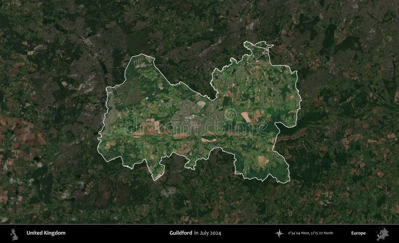Guildford Highlighted, United Kingdom. Sentinel. July 2024 Stock ...