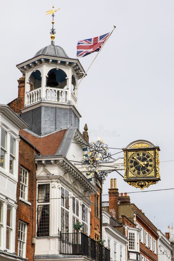 Guildford Guildhall in Guildford, Surrey Stock Photo - Image of high ...