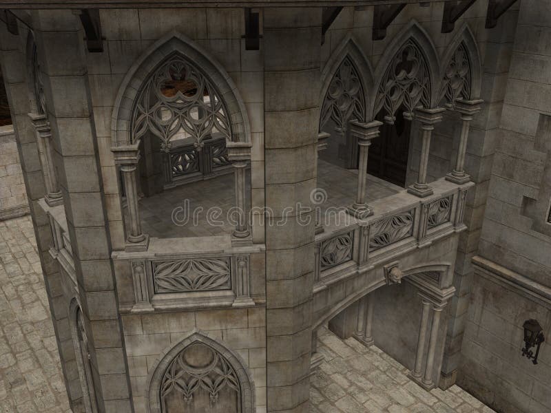 Fantasy Castle stock illustration. Illustration of fantasy - 33216662