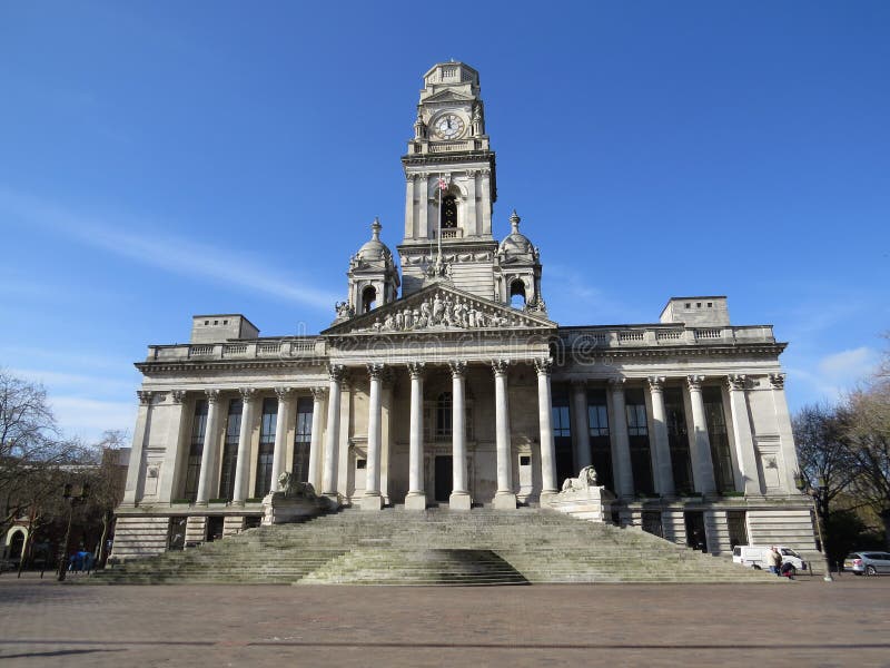 Portsmouth Guildhall, Hampshire Stock Photo - Image of victorian ...