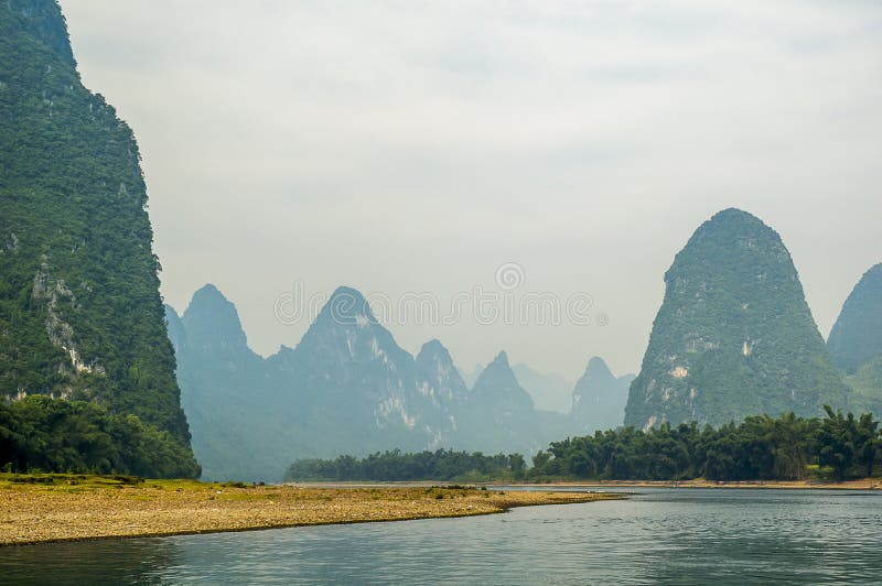Guilin Landscape at Li River Stock Image - Image of hill, chinese: 45026465