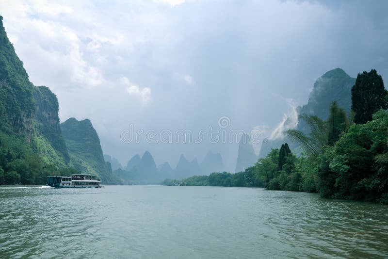 Guilin scenery,China stock photo. Image of rain, holiday - 24661404