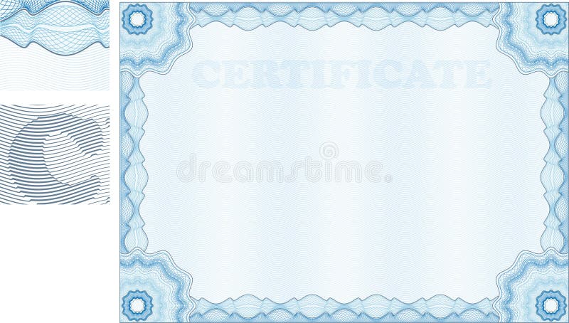 Classical Vector Guilloche / Money or Certificate Stock Vector ...