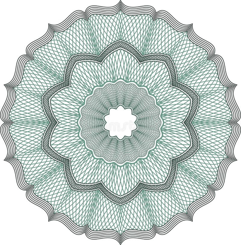 Guilloche Elements for Design Diploma Stock Vector - Illustration of ...