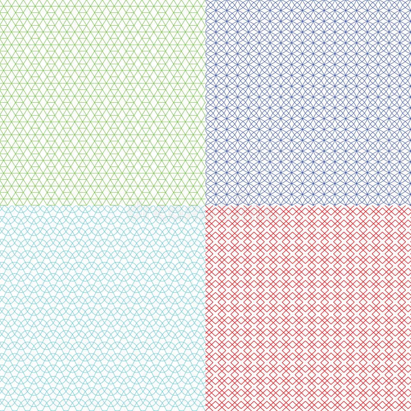 Guilloche Patterns Vector Set for Voucher, Banknote, Certificate and ...