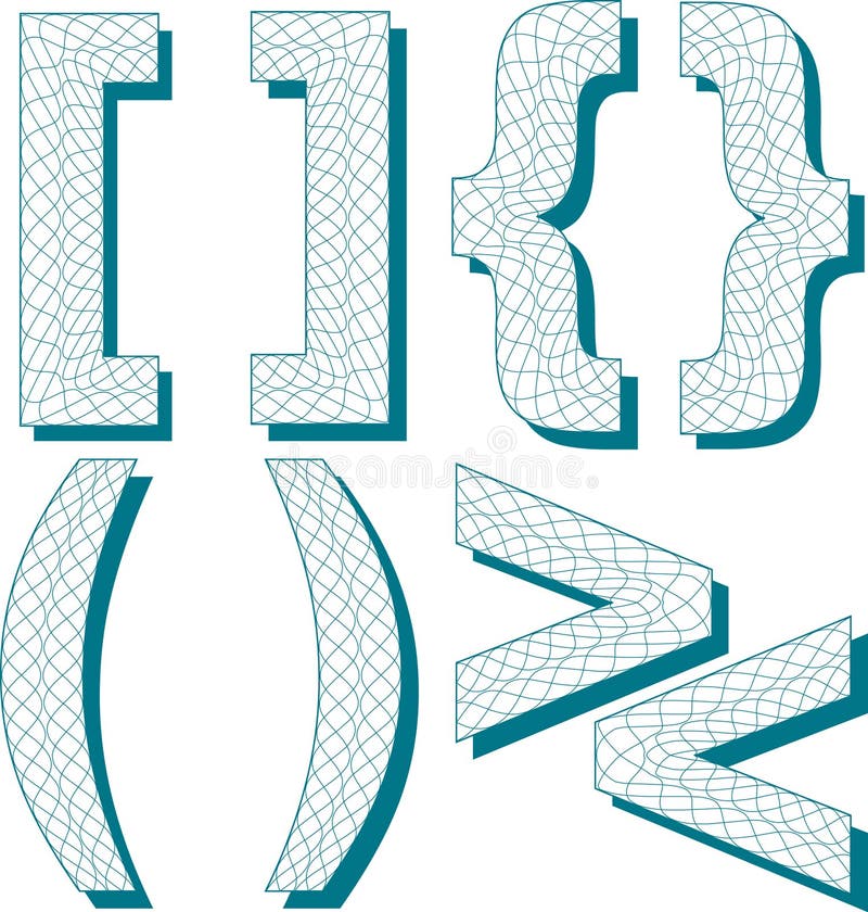 Guilloche Style Font for Certificate (11 of 13) Stock Vector ...