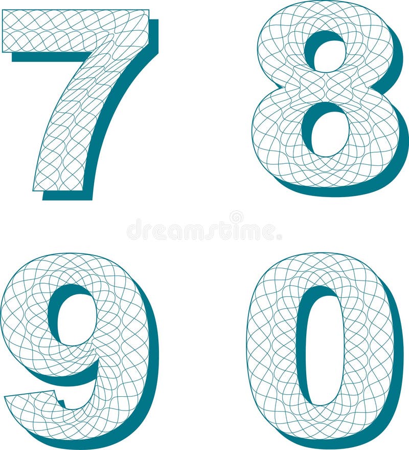 Guilloche Style Font for Certificate (9 of 13) Stock Vector ...