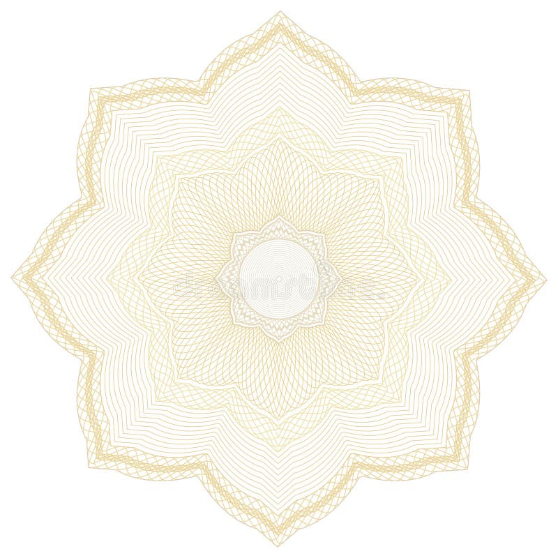 Stock Vector - Guilloche Rosette Element for Banknote, Currency and ...