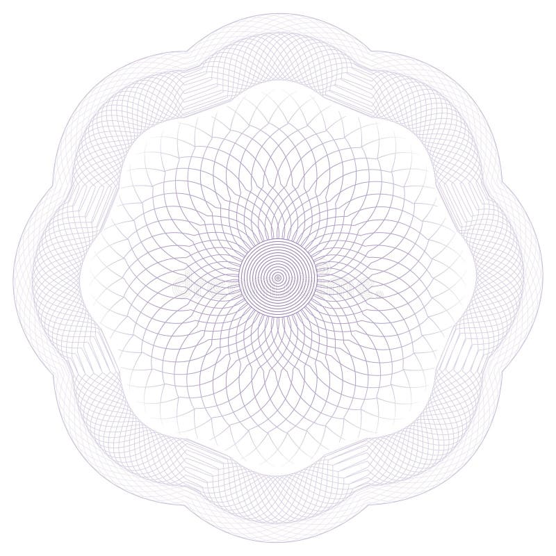 Stock Vector - Guilloche Rosette Element for Banknote, Currency and ...