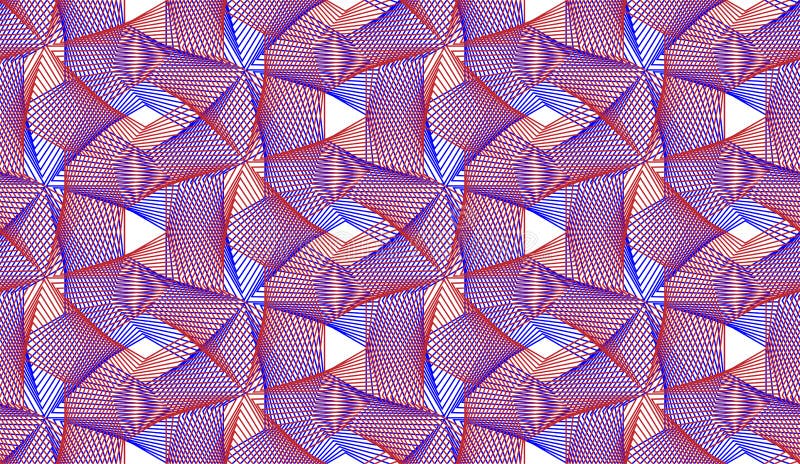 Guilloche Vector Seamless Pattern. Red, Blue, Violet Color Background ...
