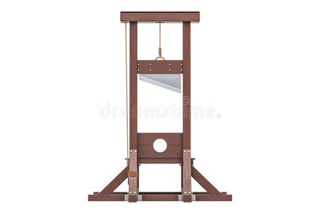 Guillotine Closeup, 3D Rendering Stock Illustration - Illustration of ...