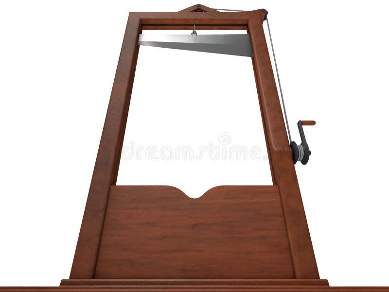 Guillotine (front view) stock illustration. Illustration of trial ...