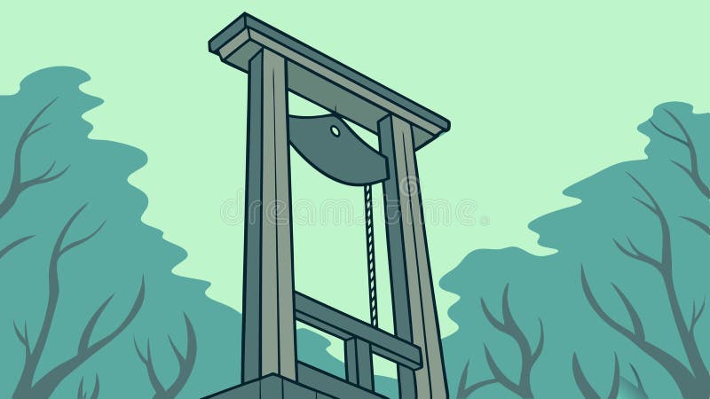 Guillotine in Green Landscape, Historical Execution Vector, Vector ...