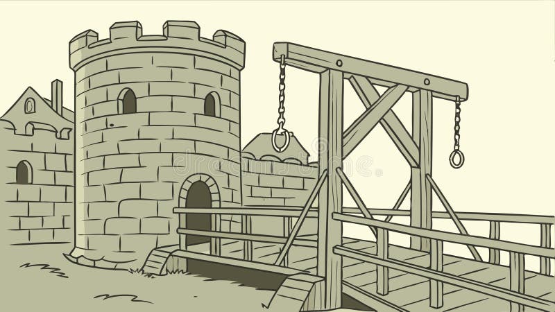 Guillotine Historical Execution, Medieval History Scene Vector Design ...