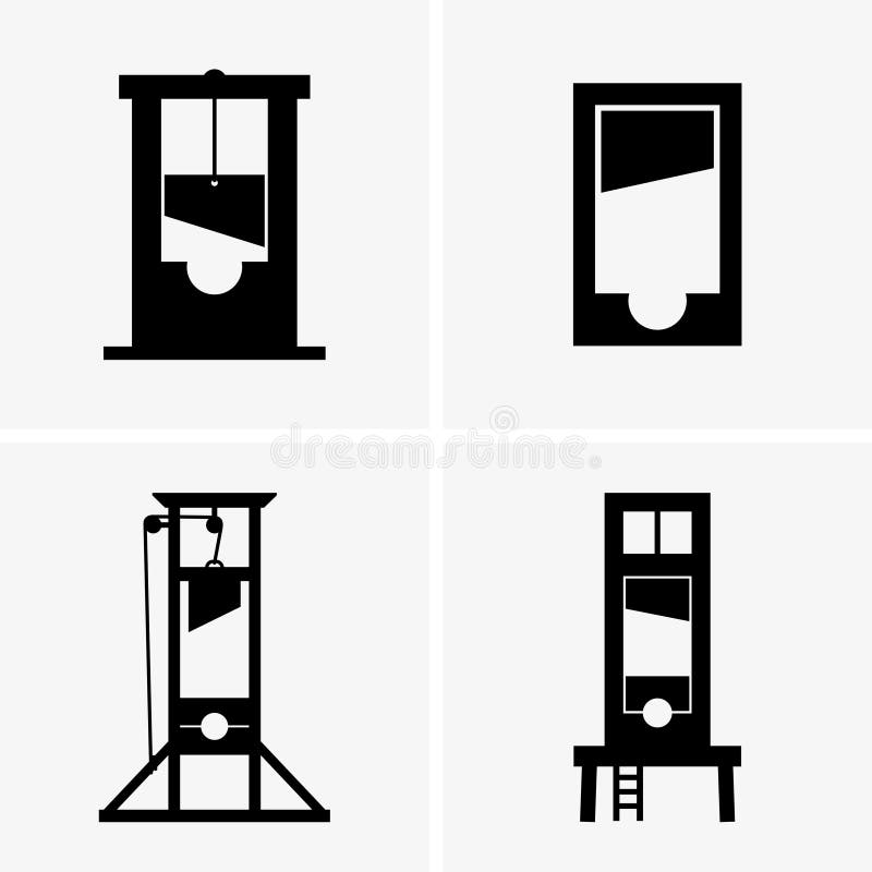 Guillotine stock vector. Illustration of silhouette, beheading - 85036155