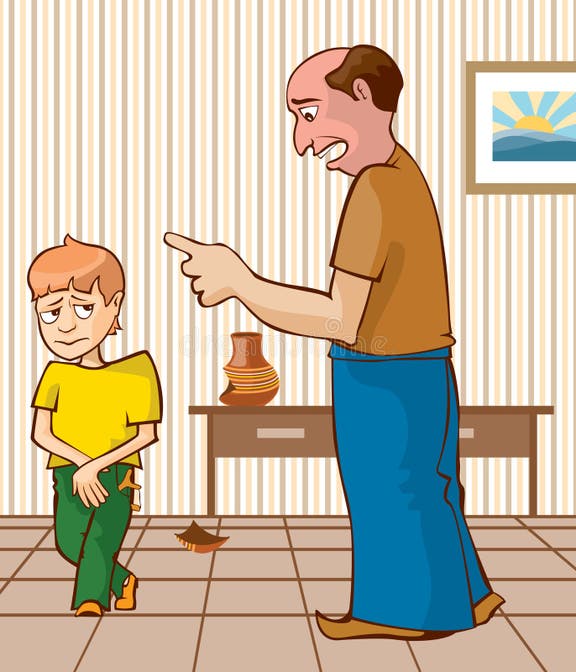 The guilty child stock vector. Illustration of room, guilt - 10304074