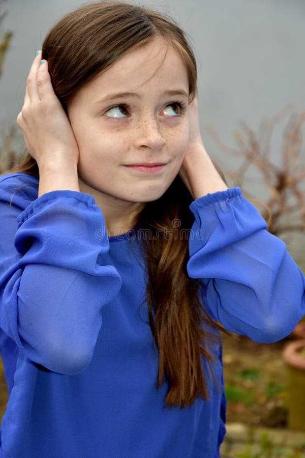 Guilty girl stock photo. Image of beautiful, open, cheeky - 68633570