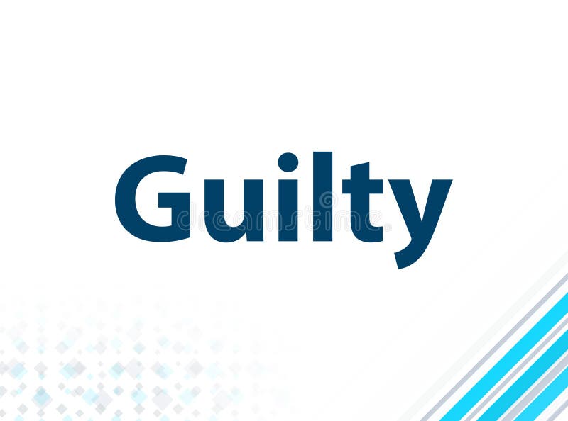 Guilty Modern Flat Design Blue Abstract Background Stock Illustration ...
