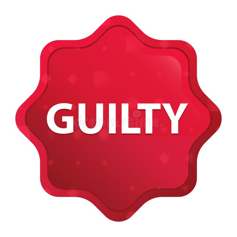 Guilty Misty Rose Red Starburst Sticker Button Stock Illustration ...