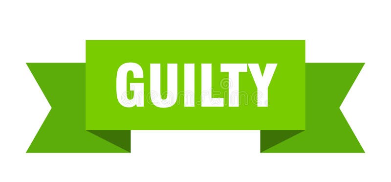 Guilty ribbon. stock vector. Illustration of white, green - 153638535