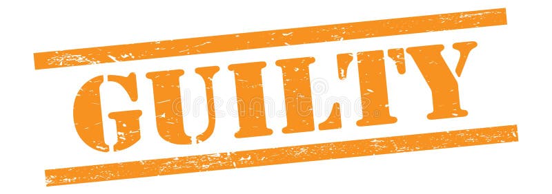 GUILTY Text on Red Grungy Lines Stamp Stock Illustration - Illustration ...