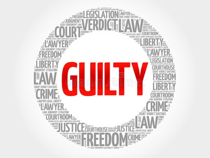 Guilty word cloud stock illustration. Illustration of guilty - 206300204