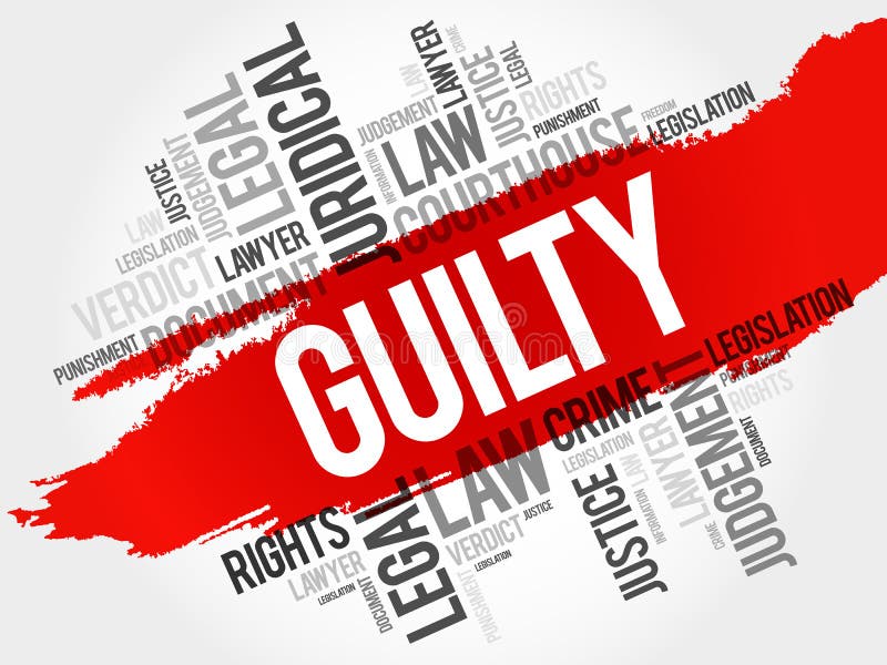 Guilty word cloud stock illustration. Illustration of judge - 207201422