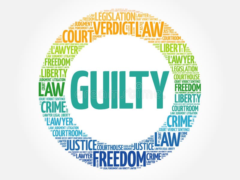 Guilty word cloud stock illustration. Illustration of cloud - 199551522