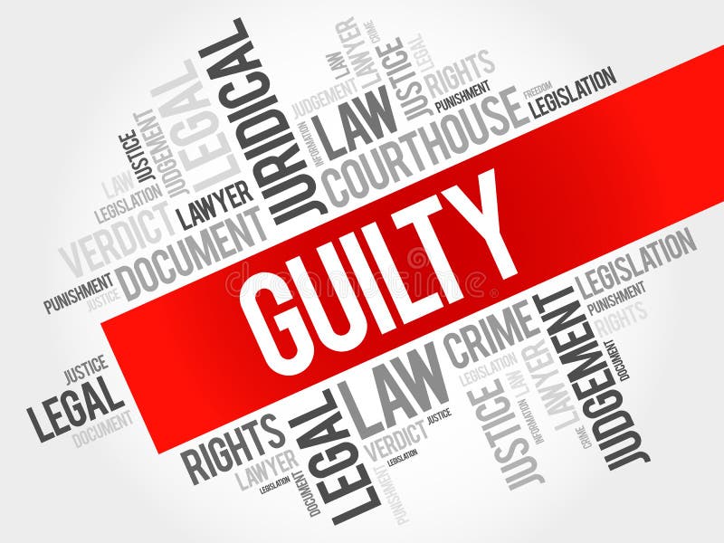 Guilty word cloud stock illustration. Illustration of cloud - 199551522