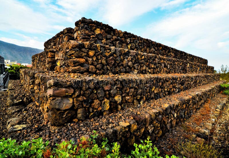 Guimar Pyramids stock image. Image of guanches, spain - 142736885