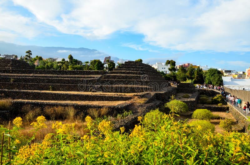 Guimar Pyramids stock photo. Image of itza, landmark - 161838622