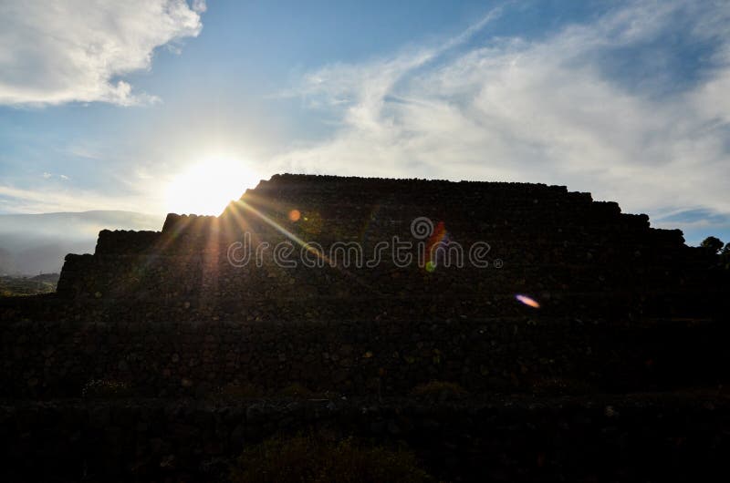 Guimar Pyramids stock photo. Image of archeology, tenerife - 44242486