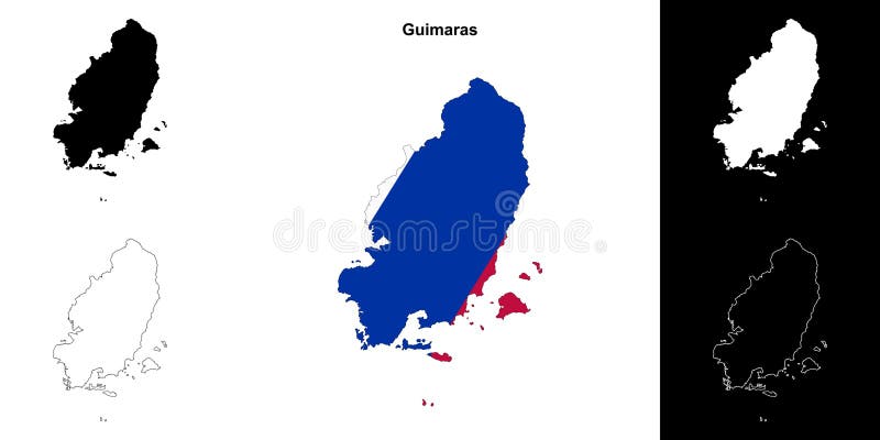Guimaras outline map stock vector. Illustration of area - 323860554