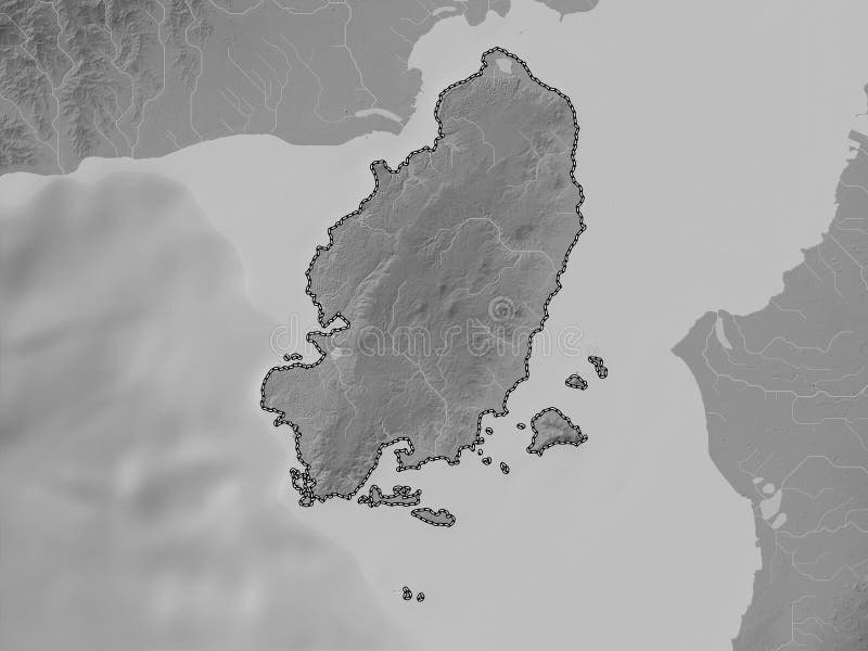 Guimaras, Philippines. Grayscale. No Legend Stock Illustration ...