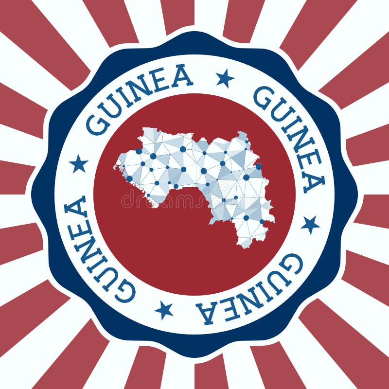 Guinea Badge. stock vector. Illustration of element - 219850933