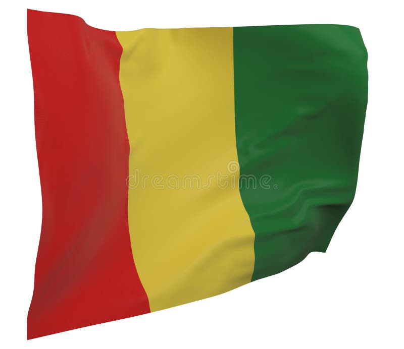 Guinea flag isolated stock illustration. Illustration of sign - 214586793
