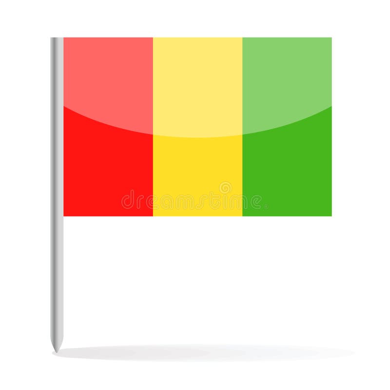 Guinea Flag Pin Vector Icon Stock Illustration - Illustration of sign ...